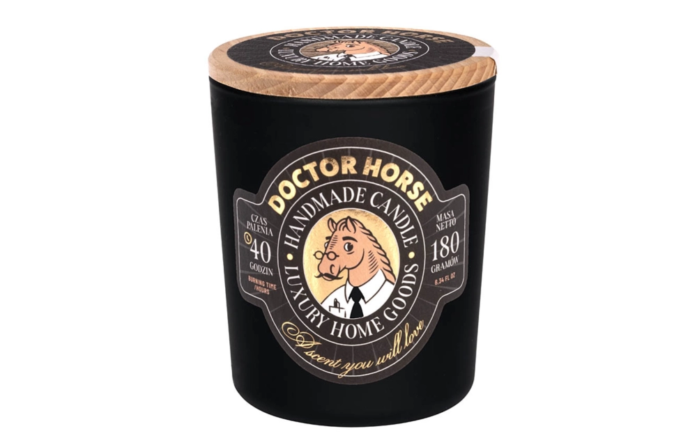 Świeca w szkle o zapachu nowego siodła | Sklep Doctor Horse